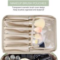 China Women PU Leather Large Travel Makeup Bag 500pcs MOQ Custom Cosmetic Toiletry Bag for sale