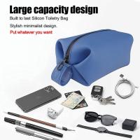 China Customizable Silicone Toiletry Bag 500 Pcs MOQ Travel Shaving Kit Organizer for sale