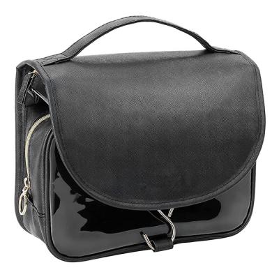 China Custom Waterproof Hanging Toiletry Bag PU Leather Travel Makeup Organizer 500pcs MOQ for sale