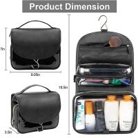 China Custom Waterproof Hanging Toiletry Bag PU Leather Travel Makeup Organizer 500pcs MOQ for sale