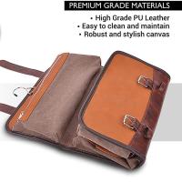 China Custom PU Leather Hanging Toiletry Bag for Men Travel Dopp Kit 12x8 Inch for sale