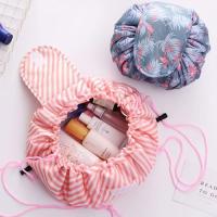 China Quick Pull Travel Cosmetic Makeup Bags Protable Waterproof Drawstring Toiletry Bag for sale