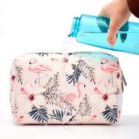 China 230D Oxford Large Leather Cosmetic Makeup Bag Travel Organizer Pouch 23x17x10 cm for sale