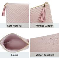 China Custom Peach Skin Cosmetic Makeup Bag TSA Approved Travel Organizer 500 Pcs MOQ for sale