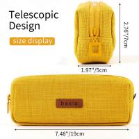 China OEM Small Zipper Pencil Cases Student Blank Canvas Pencil Case for sale