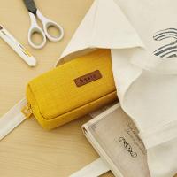 China OEM Small Zipper Pencil Cases Student Blank Canvas Pencil Case for sale