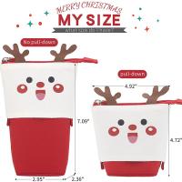 China Customizable Canvas Telescopic Pencil Case Holder Stand Up Pencil Pouch 500 Pcs MOQ for sale