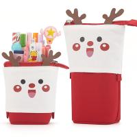 China Customizable Canvas Telescopic Pencil Case Holder Stand Up Pencil Pouch 500 Pcs MOQ for sale