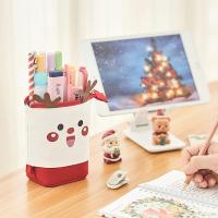 China Customizable Canvas Telescopic Pencil Case Holder Stand Up Pencil Pouch 500 Pcs MOQ for sale