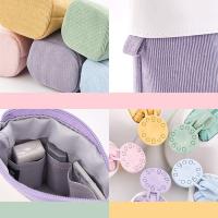 China Telescopic PU Corduroy Zipper Pencil Case 40 Pen Capacity Custom Size OEM for sale