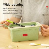 China Canvas Large Capacity Zipper Pencil Case School Pouch for Teen Girl Boy 500pcs MOQ for sale