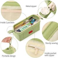 China Canvas Large Capacity Zipper Pencil Case School Pouch for Teen Girl Boy 500pcs MOQ for sale