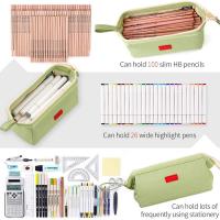 China Canvas Large Capacity Zipper Pencil Case School Pouch for Teen Girl Boy 500pcs MOQ for sale