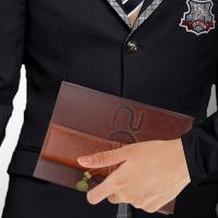 China Vintage Style Rollup Pencil Case PU Leather Makeup Bag Custom Size 7.5 Inch for sale