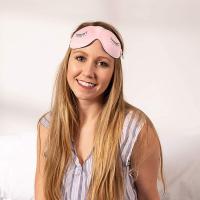 China Customizable Ultralight Contoured Travel Sleep Eye Mask Polyester 500pcs MOQ for sale