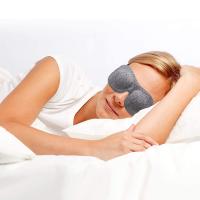 China Super Soft Polyester 3D Eye Cover Contoured Sleep Eye Mask With Adjustable Straps for sale