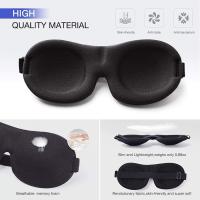 China Super Soft Polyester 3D Eye Cover Contoured Sleep Eye Mask With Adjustable Straps for sale
