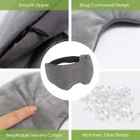 China Customizable Weighted Eye Mask with Adjustable Strap 500 Pcs MOQ Soft Breathable Cotton Eye Cover for sale