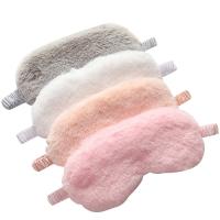 China Custom Soft Plush Sleep Mask with Adjustable Strap 10.23x4.33 inch OEM for sale