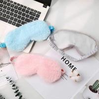 China Custom Soft Plush Sleep Mask with Adjustable Strap 10.23x4.33 inch OEM for sale