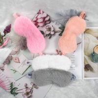China Custom Soft Plush Sleep Mask with Adjustable Strap 10.23x4.33 inch OEM for sale