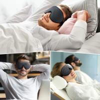 China Light Blocking Satin Eye Cover For Men Women Customized  3D Contoured Cup Sleeping Mask for sale