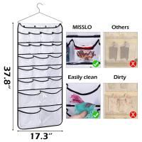 China Large Waterproof Hanging Closet Organizer 42 Pockets Dual Sided PVC Over Door Storage for sale