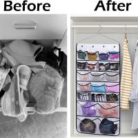 China Large Waterproof Hanging Closet Organizer 42 Pockets Dual Sided PVC Over Door Storage for sale