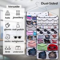 China Large Waterproof Hanging Closet Organizer 42 Pockets Dual Sided PVC Over Door Storage for sale