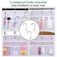 China Mesh Hanging Packing Organizer / 340oz 1000ml Shampoo Shower Organizer With Hooks for sale