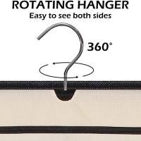 China 40 Pocket Wall Hanging Jewelry Organizer with 20 Hook Loops Closet Necklace Holder Non Woven Fabric for sale