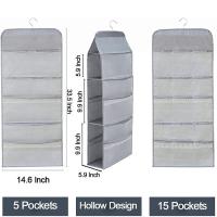 China Dual Sided Mesh Over Door Organizer 360 Rotating Metal Hanger 33.5 Inch Closet Storage for sale