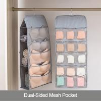 China Dual Sided Mesh Over Door Organizer 360 Rotating Metal Hanger 33.5 Inch Closet Storage for sale