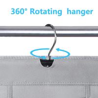 China Dual Sided 30 Pocket Hanging Shoe Organizer with 360 Degree Rotating Hanger for Closet for sale
