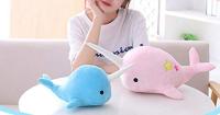 China Custom OEM ODM Crystal Super Soft Velvet Narwhal Stuffed Animal Plush Toy 12 inch for sale