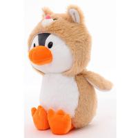 China Adorable Penguin Polyester Stuffed Animals Beige Cat Costume Plushies for sale