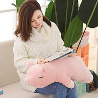 China Custom Sleeping Pig Plush Pillow 52cm Soft Stuffed Animal Toy for Kids for sale