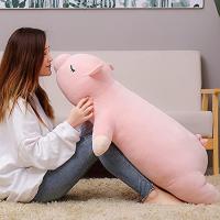 China Custom Sleeping Pig Plush Pillow 52cm Soft Stuffed Animal Toy for Kids for sale