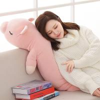 China Custom Sleeping Pig Plush Pillow 52cm Soft Stuffed Animal Toy for Kids for sale