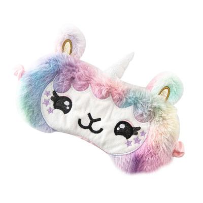 China Custom Plush Animal Sleeping Mask Blindfold Cute Rabbit Panda Eye Cover OEM for sale