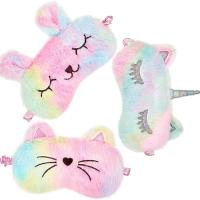 China Custom Plush Cat Unicorn Sleeping Eye Cover Blindfold 20x9cm OEM ODM for sale