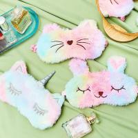 China Custom Plush Cat Unicorn Sleeping Eye Cover Blindfold 20x9cm OEM ODM for sale