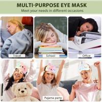 China Custom Plush Cat Unicorn Sleeping Eye Cover Blindfold 20x9cm OEM ODM for sale