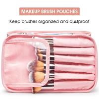 China Custom Travel Makeup Bag Large Cosmetic Organizer 300D Oxford for Women for sale