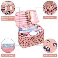 China Custom Travel Makeup Bag Large Cosmetic Organizer 300D Oxford for Women for sale