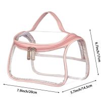 China Glitter Heavy Duty Clear Tote Bag Waterproof PVC Transparent Makeup Organizer Travel 20x17x14.5cm for sale