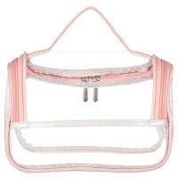 China Glitter Heavy Duty Clear Tote Bag Waterproof PVC Transparent Makeup Organizer Travel 20x17x14.5cm for sale