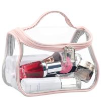 China Glitter Heavy Duty Clear Tote Bag Waterproof PVC Transparent Makeup Organizer Travel 20x17x14.5cm for sale
