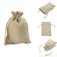 China Custom Burlap Drawstring Bags 4x6 with Cotton Lining for Cosmetic Jewelry Storage for sale