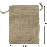 China Custom Burlap Drawstring Bags 4x6 with Cotton Lining for Cosmetic Jewelry Storage for sale